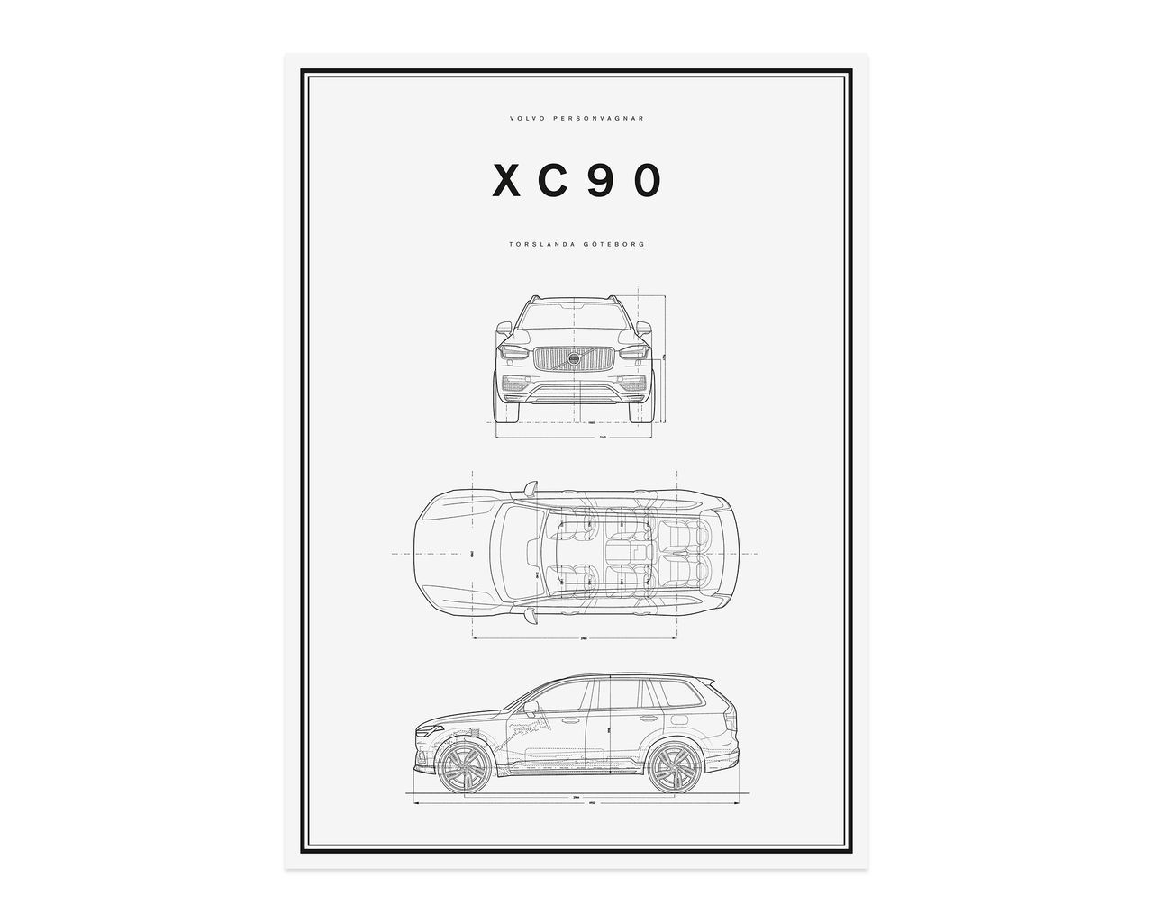 30673567 XC90 LINE DRAWING VOLVO купить в Москве | Каталог оригинальных ...